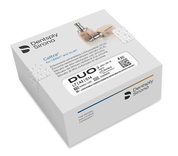 Celtra Duo Sirona LT BL2 C14 - Aihiot Lithiumdisilikaatti - Hammasväline Oy